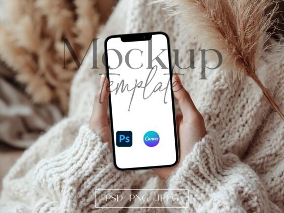 174 Boho Phone Mockup Designs & Graphics