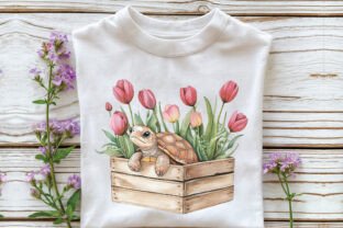 Cute Turtle Spring Clipart Graphic by CraftArtStudio · Creative Fabrica