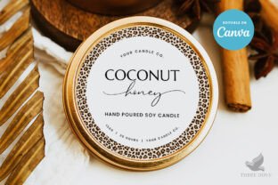 Round Leopard Candle Label Template Graphic by Three Dove · Creative ...