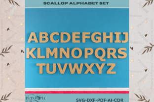 Scallop Alphabet SVG 210 · Creative Fabrica