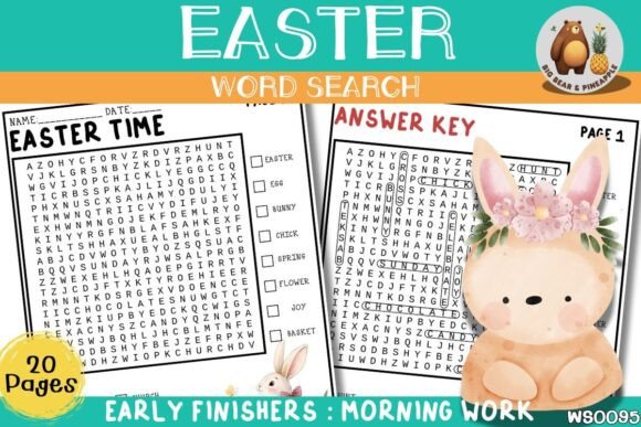 Easter Word Search : Early Finishers Graphic by METINEE ART WORK ...
