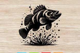 Grouper Fishing Svg, Jumping Fish Svg Graphic by Resal4019 · Creative ...