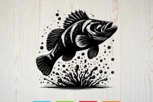 Grouper Fishing Svg, Jumping Fish Svg Graphic by Resal4019 · Creative ...