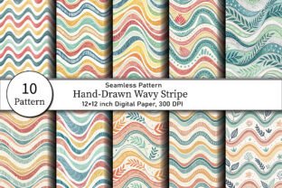 Hand-Drawn Wavy Stripe Pattern Graphic by Design Store · Creative Fabrica