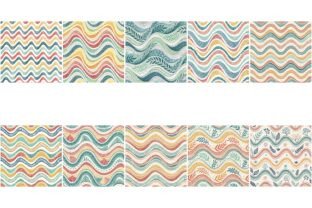 Hand-Drawn Wavy Stripe Pattern Graphic by Design Store · Creative Fabrica