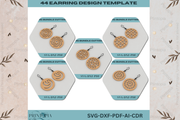 Laser Cut Earring Templates 240 · Creative Fabrica