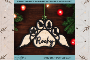 Paw Print Ornament SVG 229 · Creative Fabrica