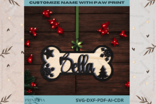 Paw Print Ornament SVG 229 · Creative Fabrica