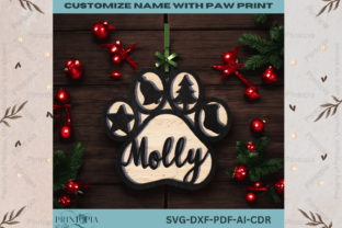 Paw Print Ornament SVG 229 · Creative Fabrica