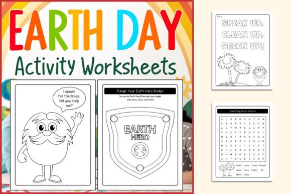 Earth Day Activity Worksheets for Kids Graphic by TheStudyKits ...