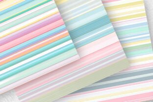 Pastel Stripe Lines Scrapbook Paper Graphic by jallydesign · Creative ...