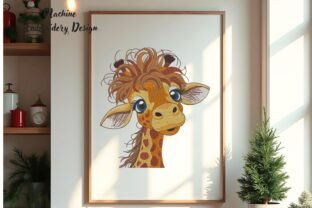Cute Baby Giraffe Face · Creative Fabrica