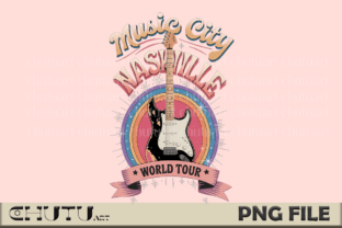 Music City Nashville - World Tour Guitar Graphic by CHUTU art ...