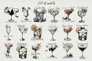Summer Cocktails Clipart Pack – PNG Graphic by NadineStore · Creative ...