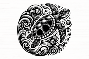 Sea Turtle PNG JPG DXF SVG Graphic by tinoko.shop · Creative Fabrica