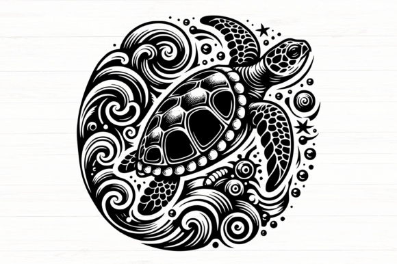 Sea Turtle PNG JPG DXF SVG Graphic by tinoko.shop · Creative Fabrica