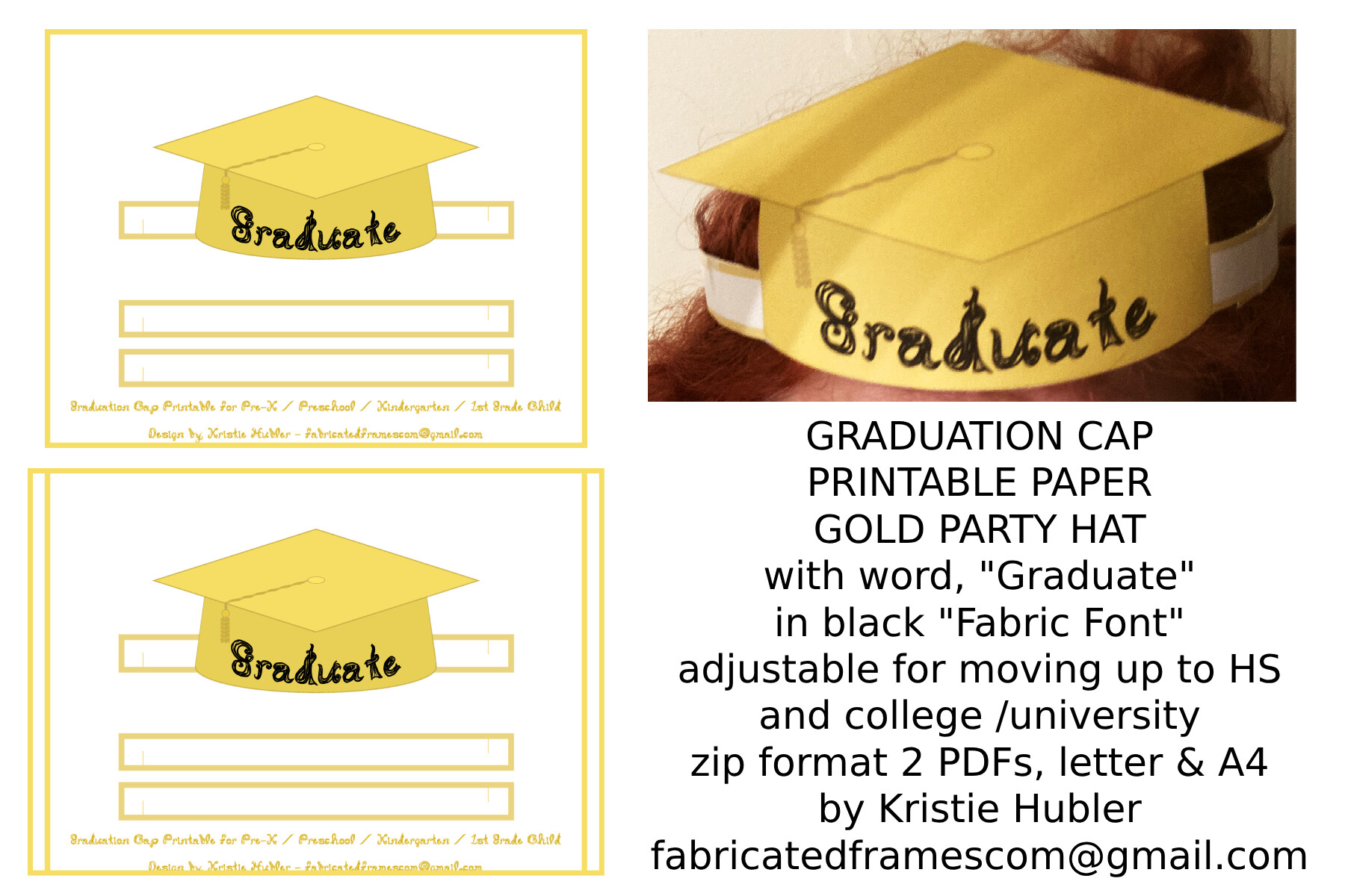 Graduation Gold Cap Hats Class of 2025 Graphic by fabricatedframescom ...