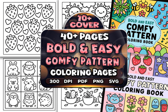 Bold and Easy Dessert Coloring Pages Graphic by Craftsbeefy · Creative ...