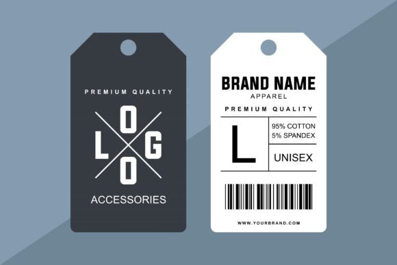 Minimalist Clothing Tag Label Template Graphic by Ozan ID · Creative ...