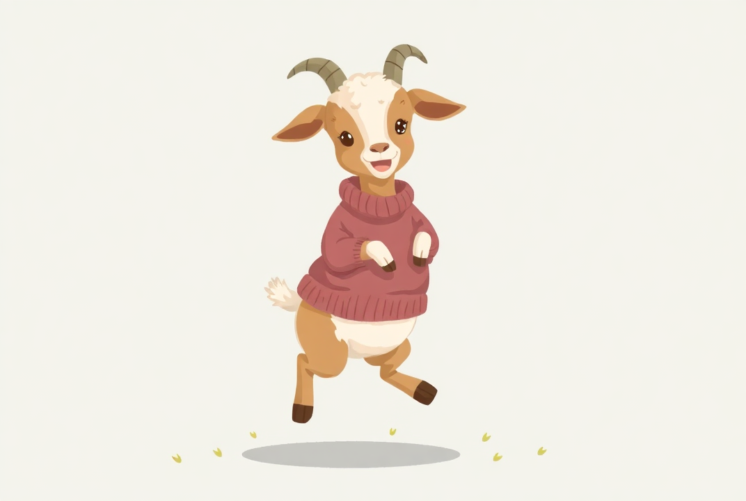 🐐 a Baby Goat Hopping Around in a Sweat Gráfico por greenvill ...