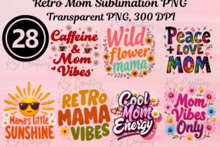 Retro Mom Sublimation PNG Designs Graphic by KS Creatives · Creative ...