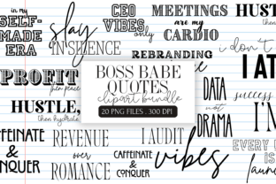 Boss Babe Motivational Quotes Clipart Graphic by Amanda Clark Fleming ...
