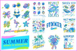 Summer Beach Bundle Doodle Hand Drawing Graphic by DSIGNS · Creative ...