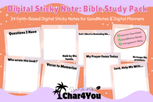 Digital Sticky Note: Bible Study Pack Graphic by Char4You · Creative ...