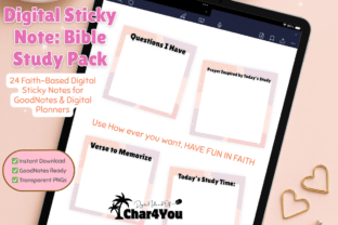 Digital Sticky Note: Bible Study Pack Graphic by Char4You · Creative ...