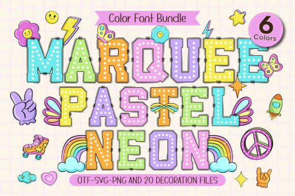 Colorful Fonts [2026] | Best Two-color & Multi Color Fonts - Creative ...
