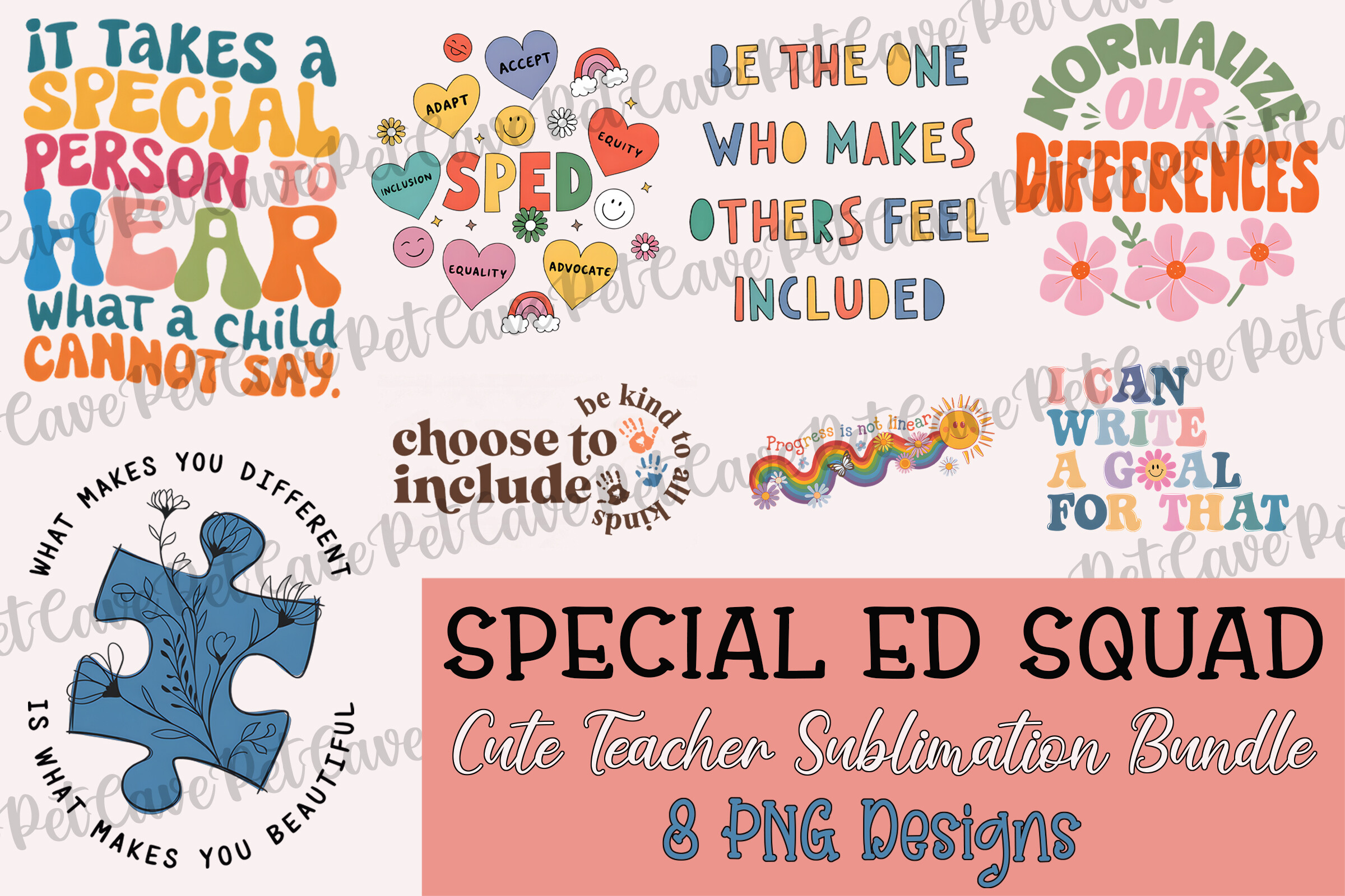 Special Ed Squad Teacher PNG Bundle Graphic by Pet Cave · Creative Fabrica