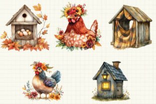 Autumn Chicken Coop Clipart Graphic by Graphics Bazar · Creative Fabrica