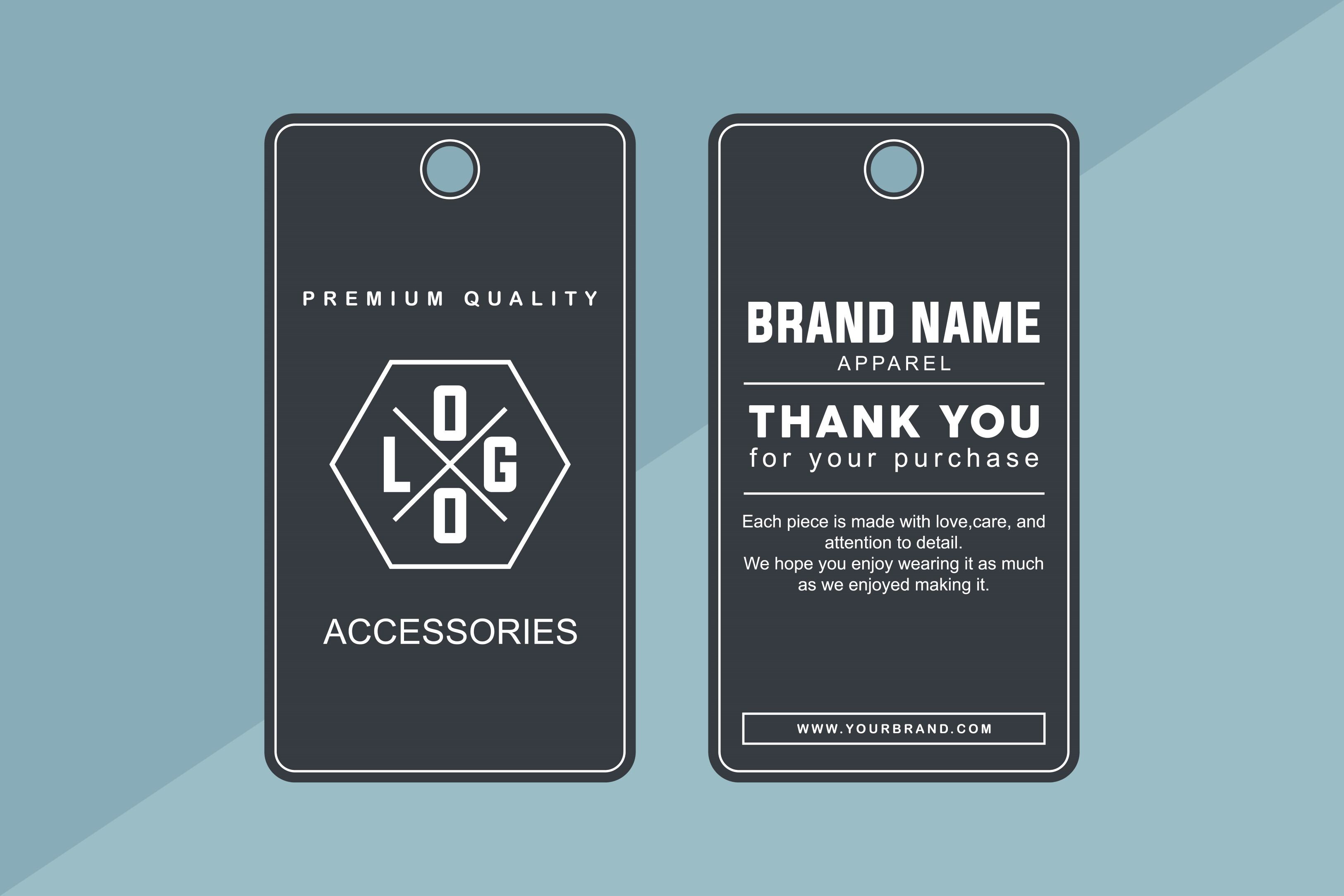 Minimalist Clothing Hang Tag Template Graphic by Ozan ID · Creative Fabrica