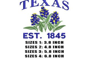 Texas Bluebonnet Embroidery Designs · Creative Fabrica