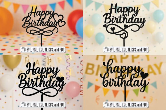 5,587 Cake Topper Svg Designs & Graphics