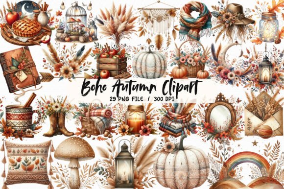 The Autumn Huge Clipart Bundle Bundle · Creative Fabrica