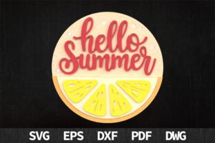 Hello Summer SVG Round Sign Bundle · Creative Fabrica
