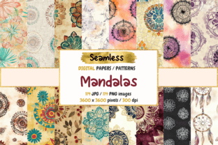 Mandalas Seamless Digital Papers Graphic by Wonders Artist · Creative ...