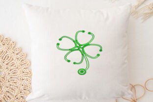Stethoscope Shamrock Embroidery Design · Creative Fabrica