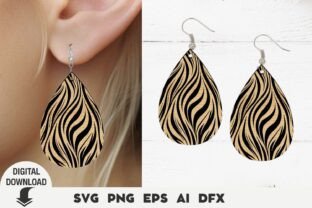 Earring Svg, Zebra Earring Laser File · Creative Fabrica