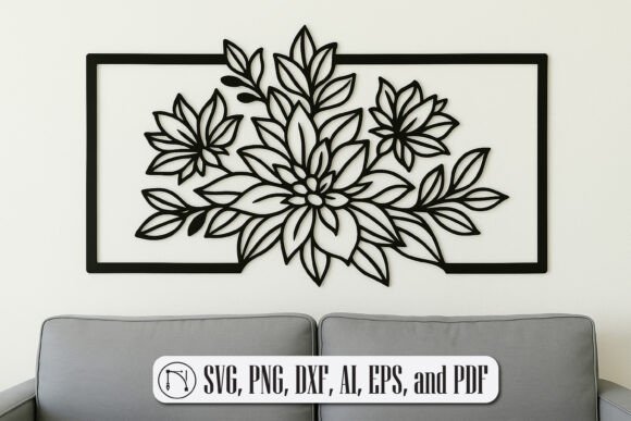 Lily Flower Wall Laser Cut SVG Cut File · Creative Fabrica