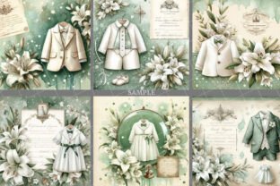 Boy First Communion Digital Paper Pack Graphic by Blush Roses ...