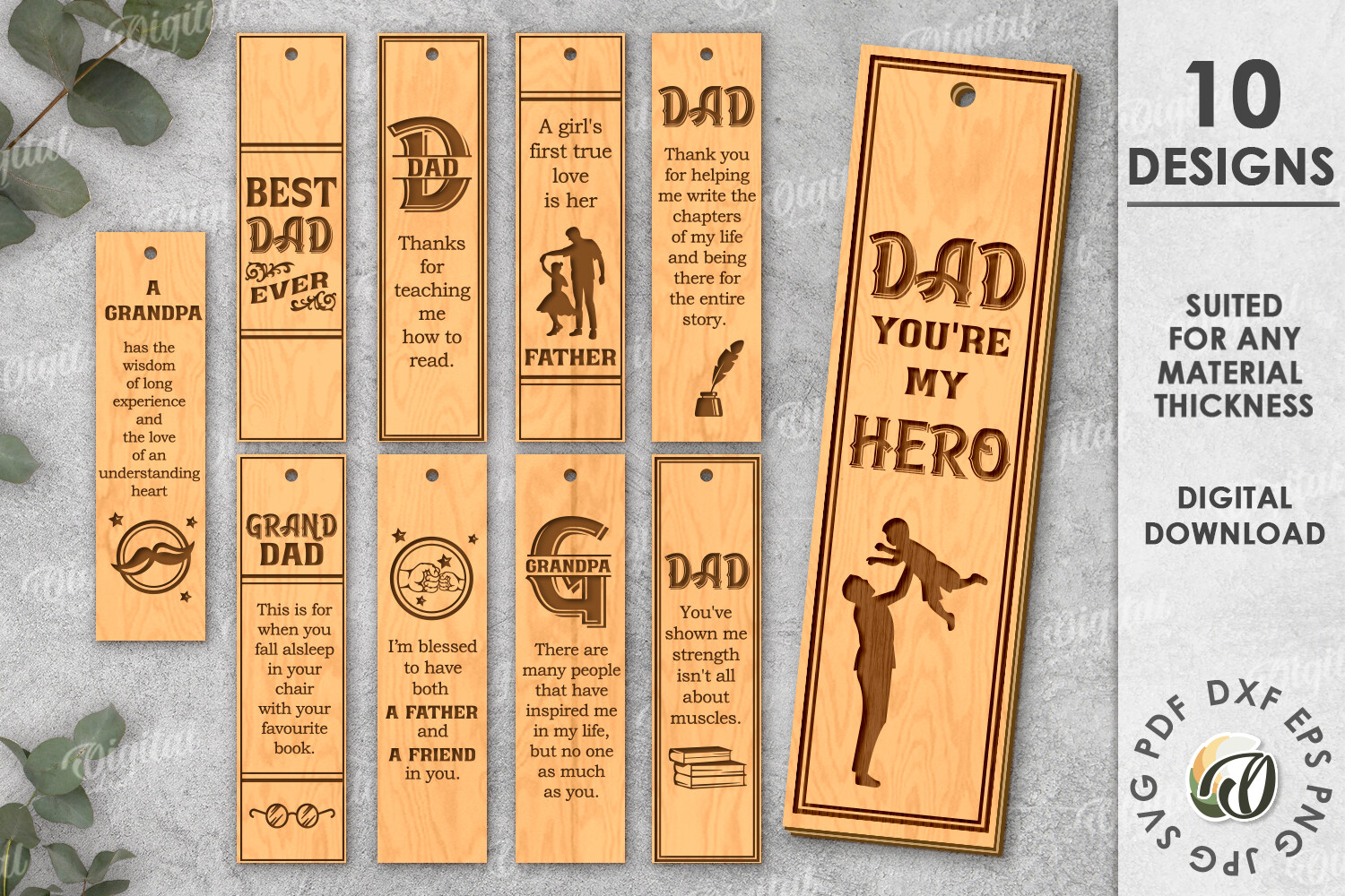 Father's Day Bookmarks Bundle · Creative Fabrica