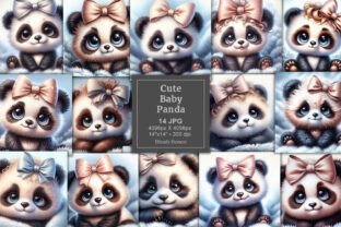 Cute Baby Panda Boy Clipart Digital Pack Graphic by Blush Roses ...