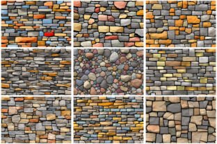 Stone Wall Digital Papers Graphic by Forhadx5 · Creative Fabrica