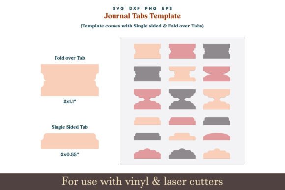 Journal Index Tabs Template SVG PDF Graphic by Akashkharvi Designs ...