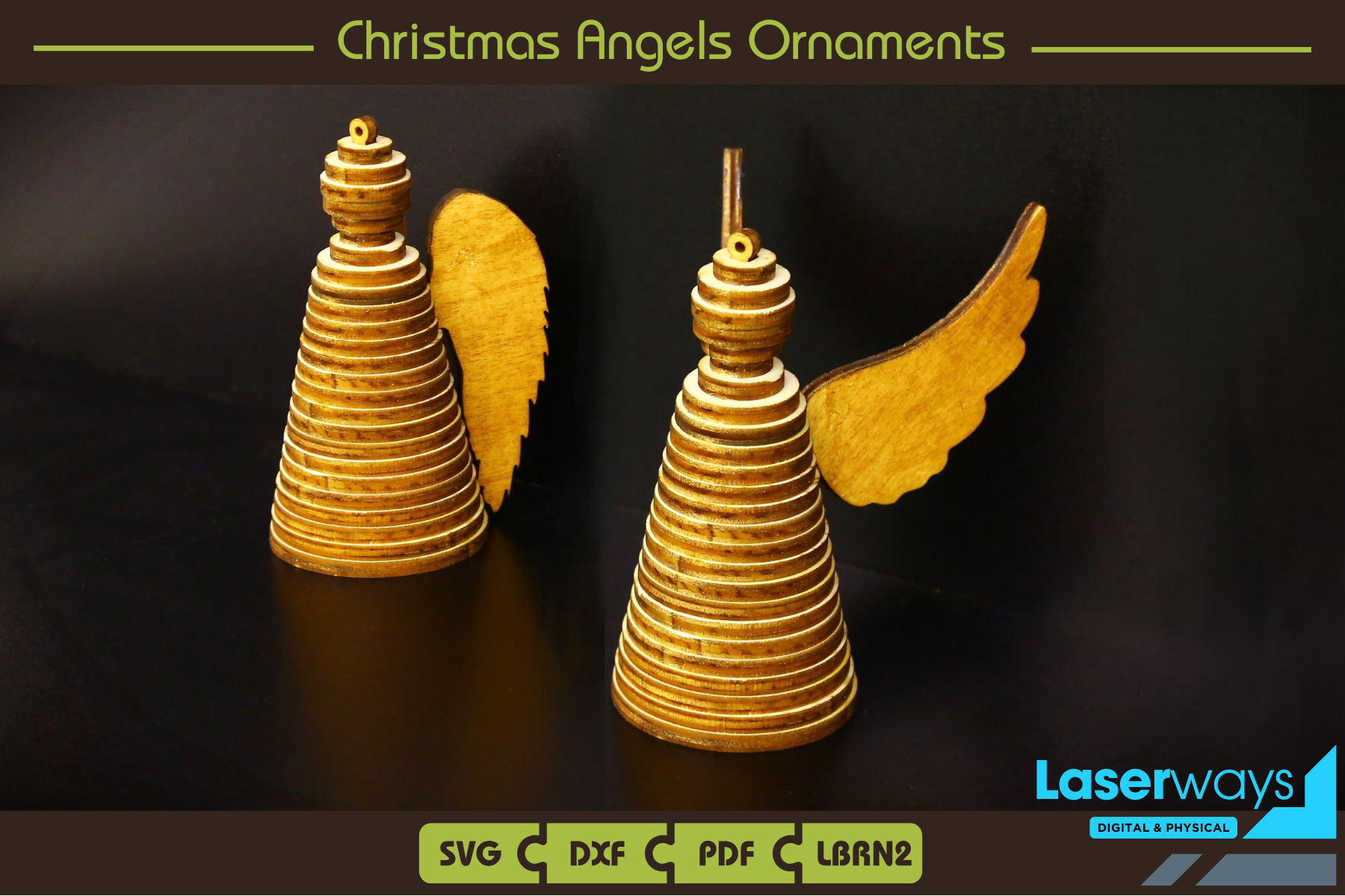 Christmas Angels Ornaments, 2 Designs · Creative Fabrica