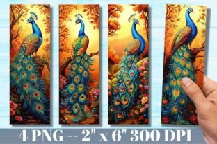 Colorful Peacock Printable Bookmark Graphic by Lazy Cow · Creative Fabrica