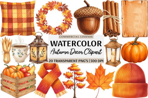 The Mega Autumn Clipart Bundle Bundle · Creative Fabrica