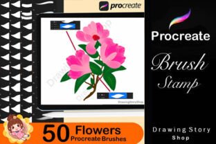 50 Flower Brush Procreate,Flower Maker Graphic by DrawingStoryShop ...